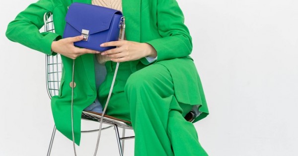 Жіноча шкіряна сумочка Yoko фіолетовий флотар (TW-Yoko-violet-flo ...