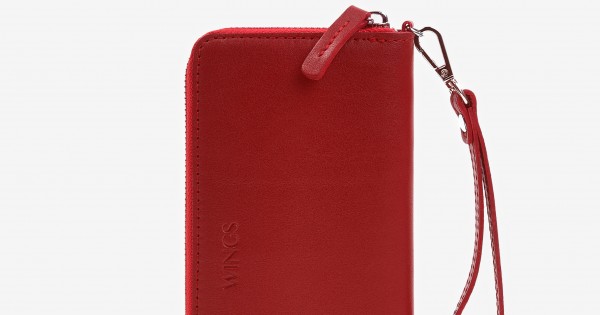 Шкіряне портмоне на блискавці Monik червоне (TW-Monik-red) Купити в Україні